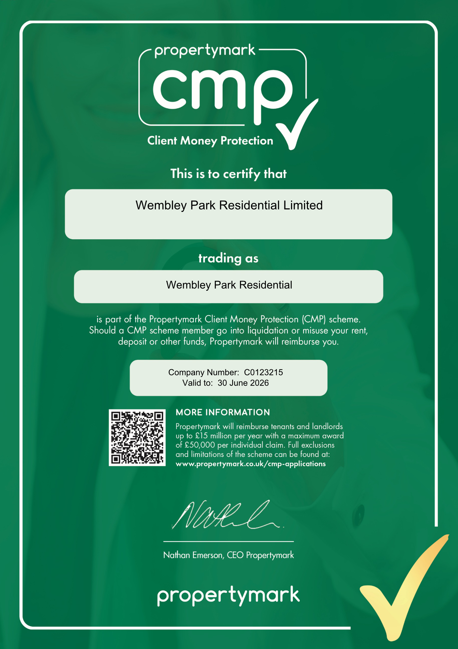 cmp_certificate - Wembley Park Residential